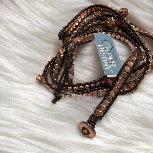 Paper Destiny | Jewelry | Rose Gold Wrap Bracelet | Poshmark